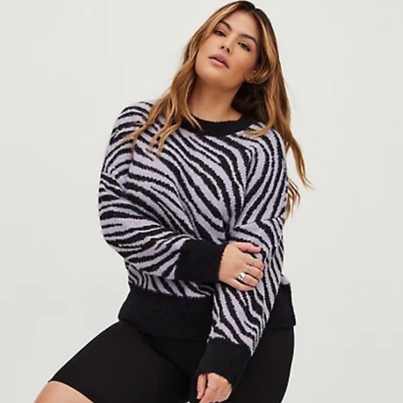 torrid | Sweaters | Torrid Plus Size Zebra Print Sweater | Poshmark